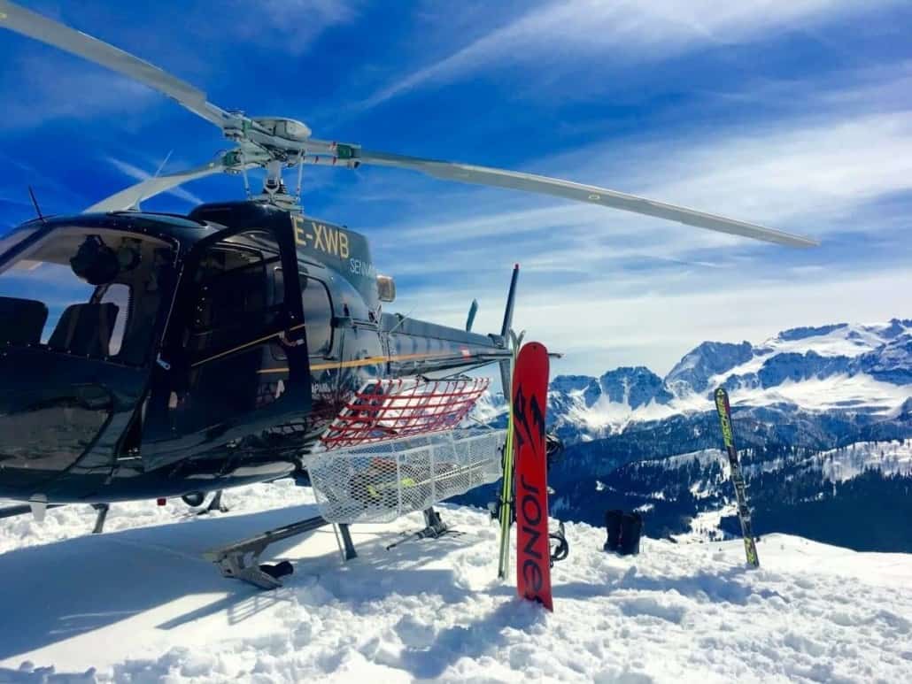VIP Helicopter von Sennair - Event-Location/Skihütte Toni Alm Mittersill